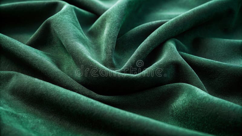 Deep Emerald Green Velvet Drape Luxurious Textile Background for Design ...