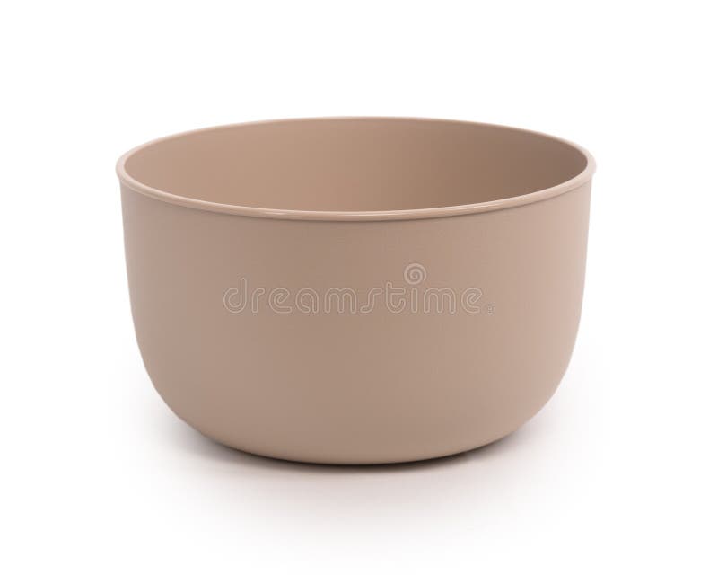 Deep empty plastic bowl stock image. Image of studio - 373310243