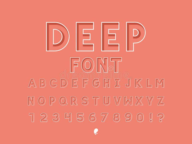 Deep font. Vector alphabet stock vector. Illustration of typeset ...