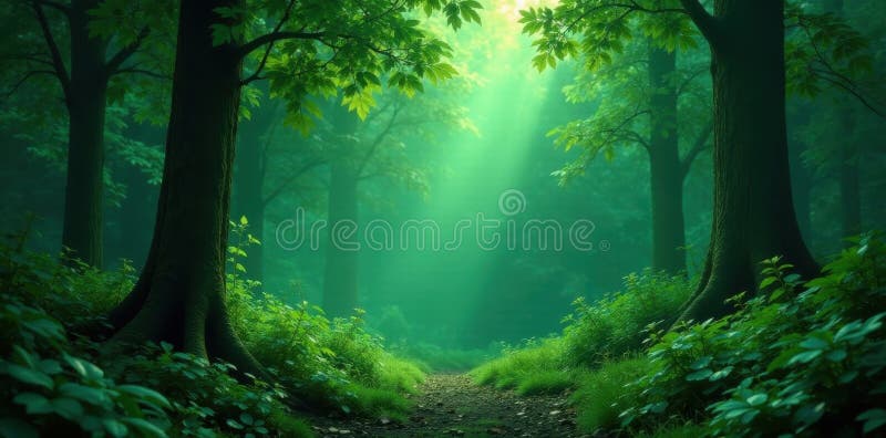 Deep Forest Green Backdrop with Subtle Light Diffusion , Organic, Dark ...