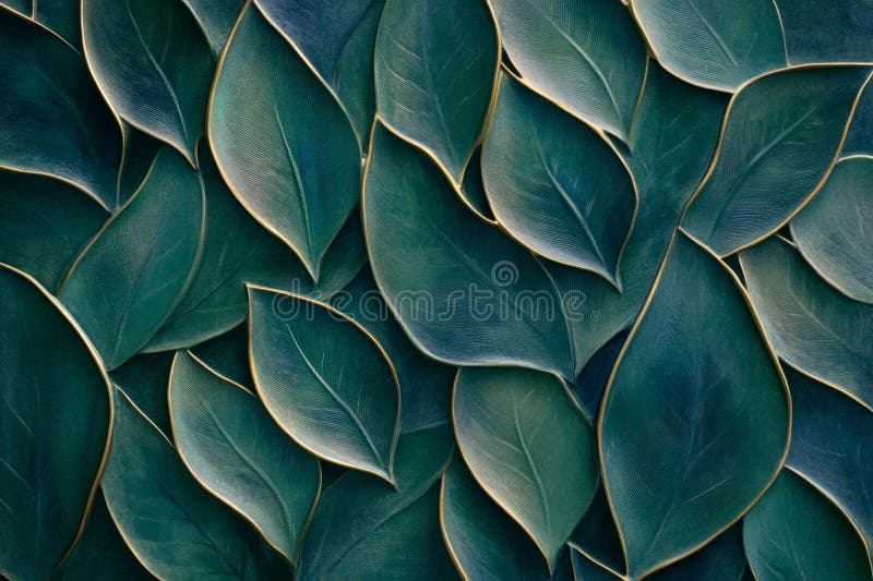 Deep Forest Leaves Pattern Art Stock Illustration - Illustration of ...
