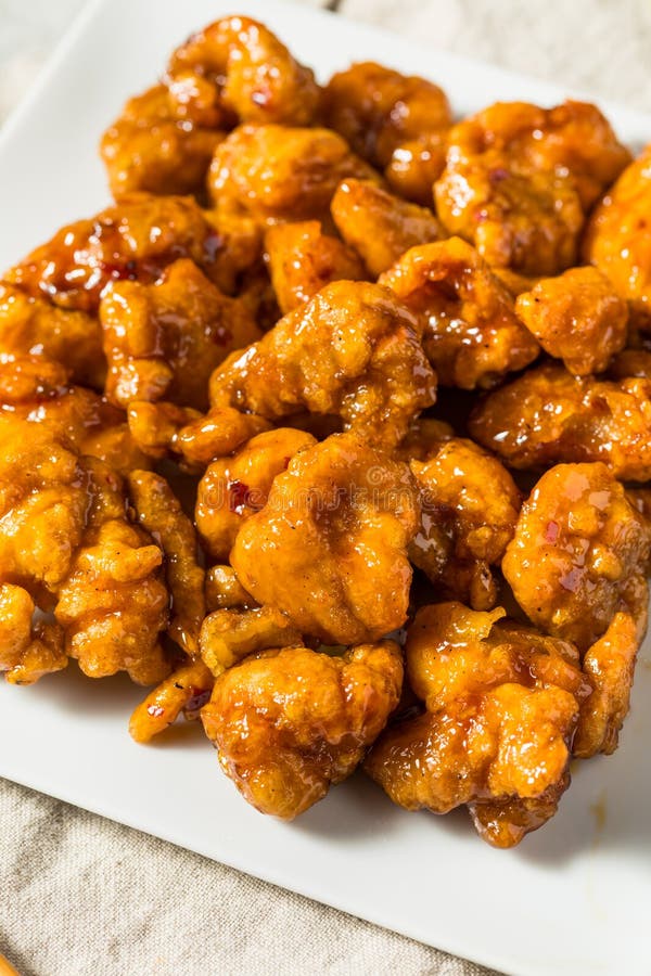 Deep Fried Asian Orange Chicken Stock Image - Image of meat, cooked ...
