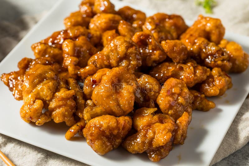 Deep Fried Asian Orange Chicken Stock Image - Image of chinese ...