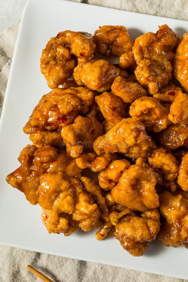 Deep Fried Asian Orange Chicken Stock Image - Image of crispy, food ...