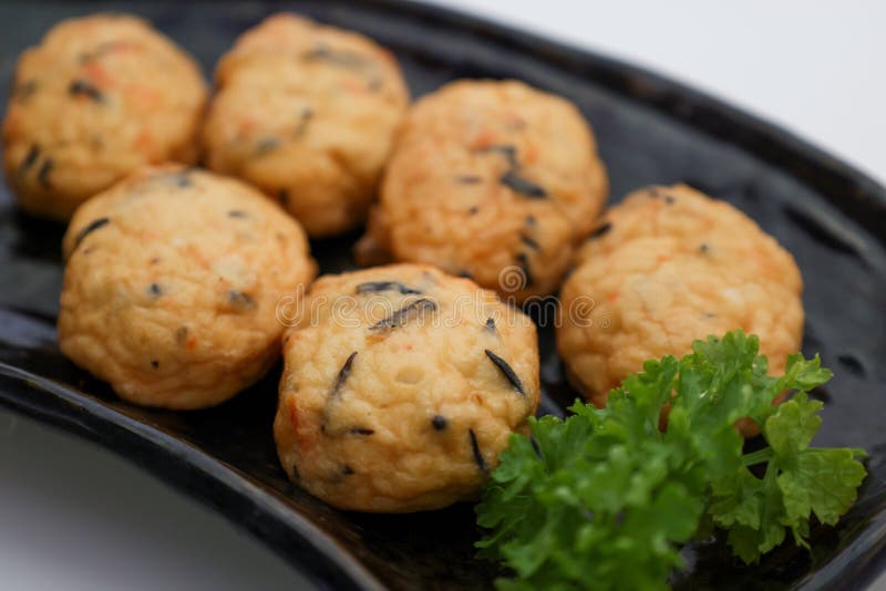 Deep-fried Balls of Fish Paste Called Satsuma-age in Japan Stock Image ...
