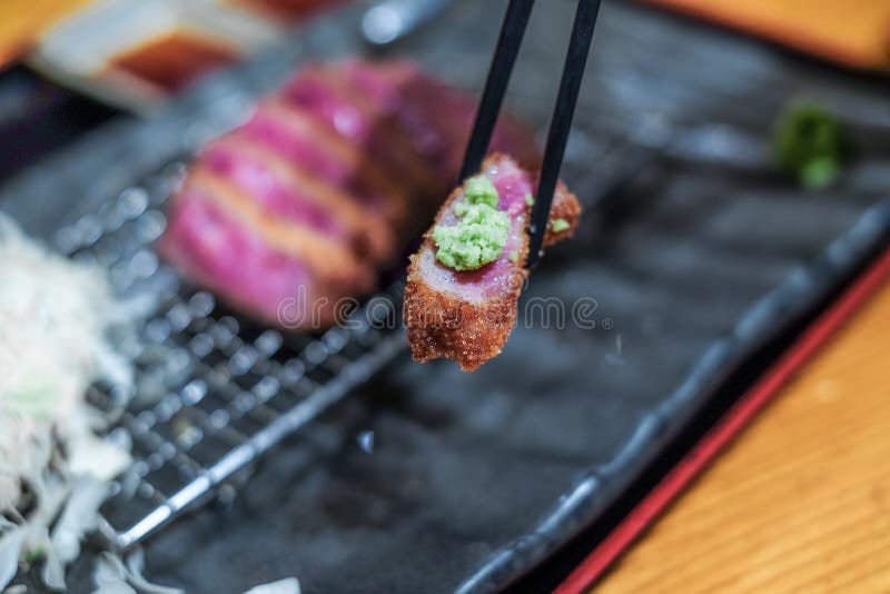 Deep-fried Beef with Wasabi Stock Photo - Image of asian, traditional ...