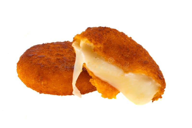 Deep-fried Breaded Cheese Isolated Stock Photo - Image of dinner, fats ...
