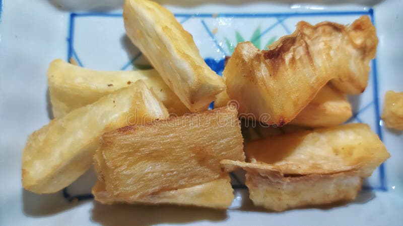 Deep Fried Cassava Root . Brazilian Mandioca Frita (deep Fried Cassava ...