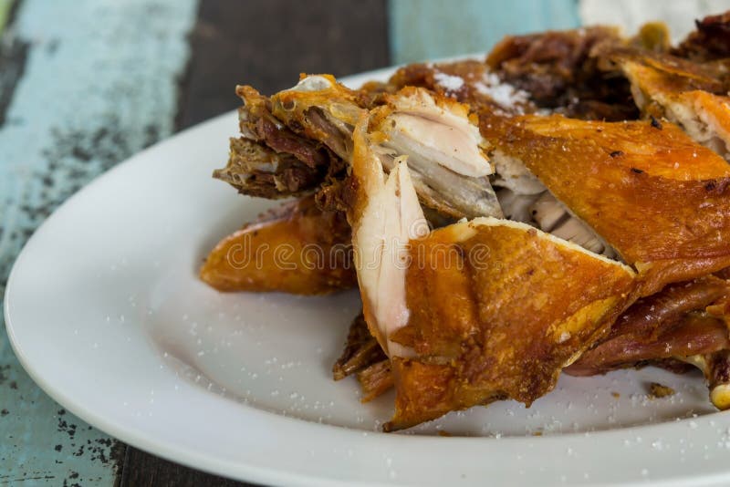 Deep Fried Chicken with Salt Stock Image - Image of bone, meat: 53964025
