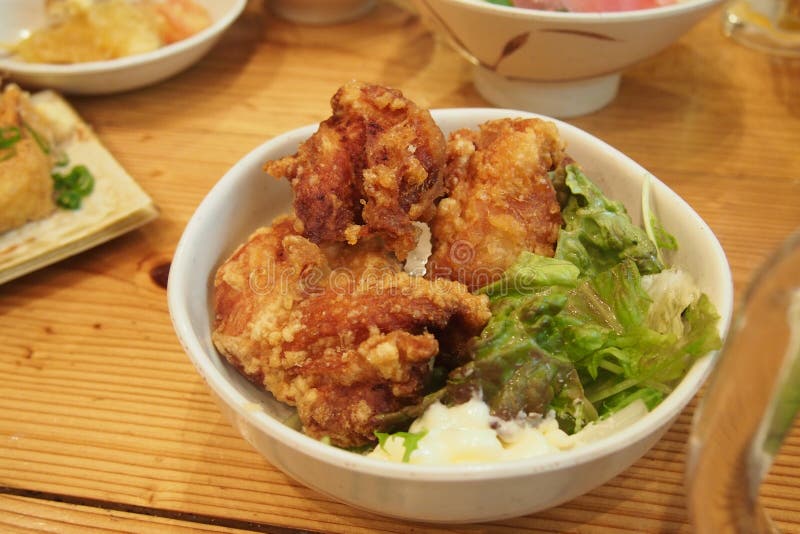 Deep fried chicken stock image. Image of dish, vegetable - 46708649