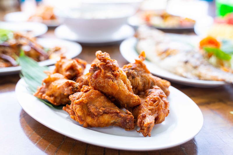Deep Fried Chicken Wing for Lunch Stock Image - Image of fried, dining ...