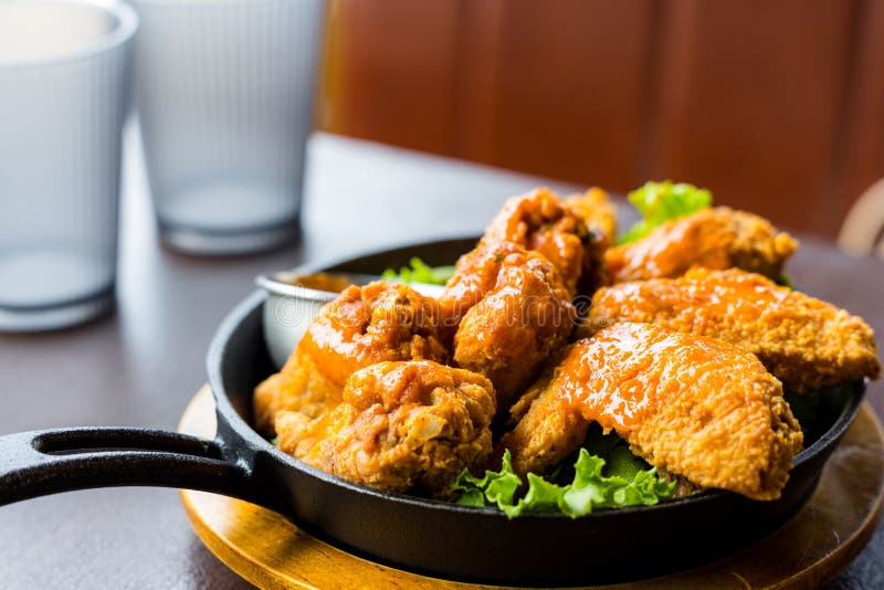 Deep fried chicken wing stock photo. Image of food, meal - 329724214