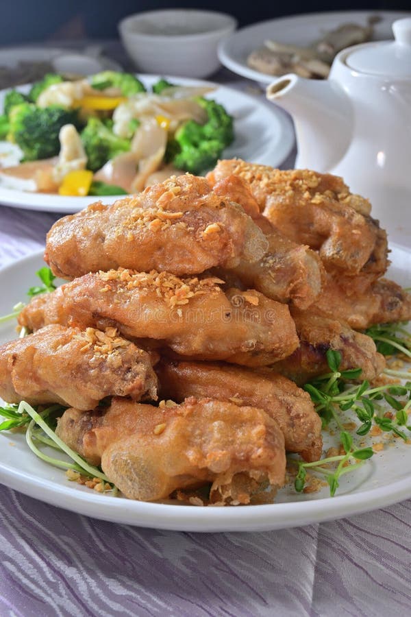 Deep fried Chicken wings stock photo. Image of food - 237896672
