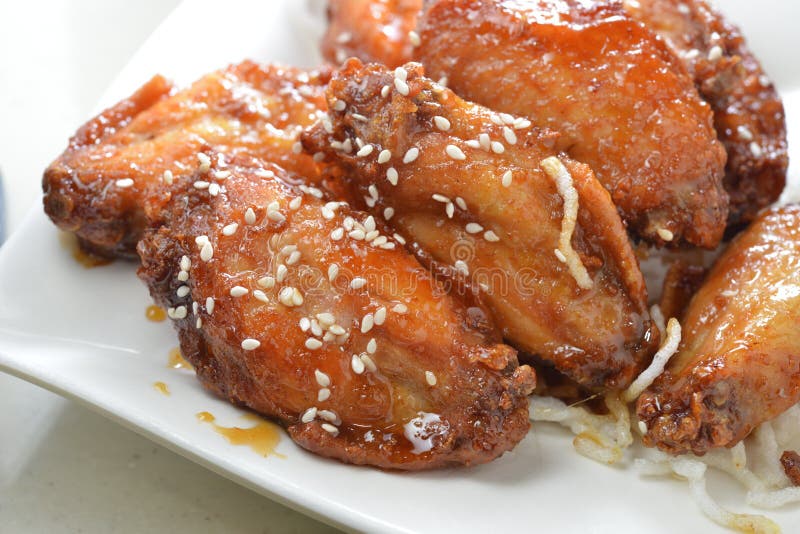 Deep-Fried Chicken Wings stock image. Image of barbeque - 68916959