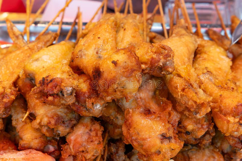 Deep Fried Chicken Wings Street Stall Stock Photos - Free & Royalty ...