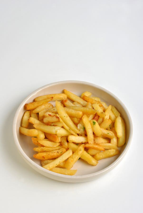 Deep Fried Chips on a Plate Stock Image - Image of potato, freshness ...