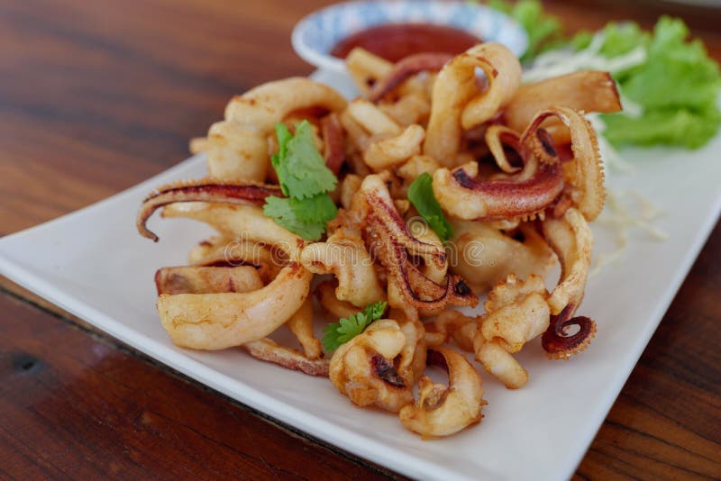 Deep Fried Crispy Squid, Calamari. Stock Image - Image of asia, octopus: 252279315