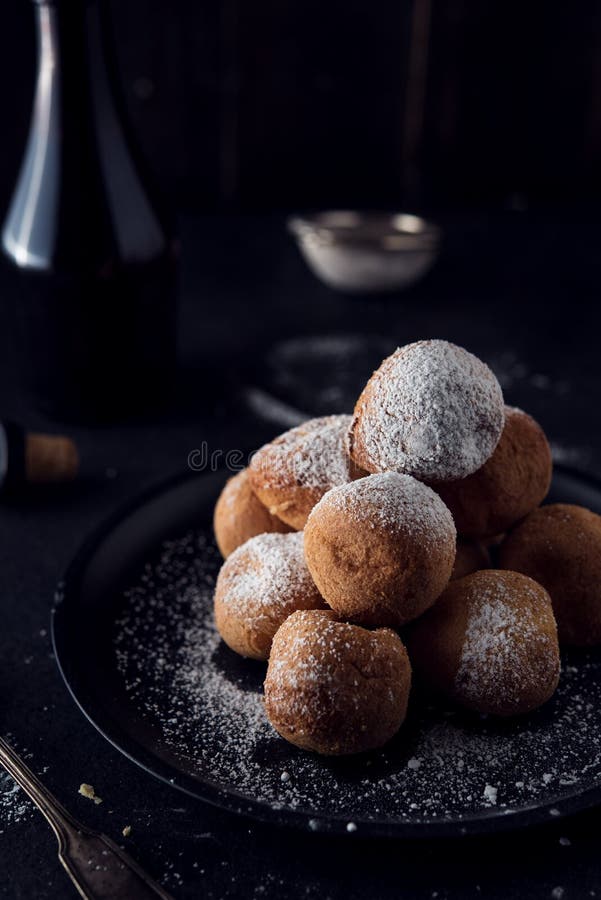 Deep fried dough balls stock photo. Image of bake, snack - 85748638