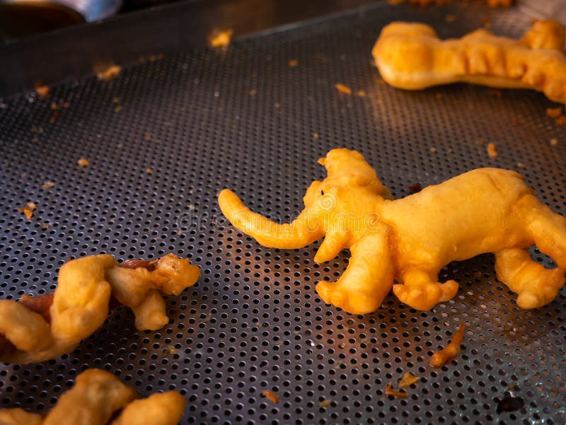Deep-Fried Doughstick Elephant Shape Stock Photo - Image of doughstick ...