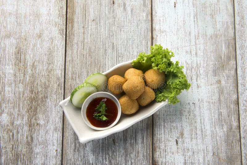 Deep fried fish ball stock photo. Image of food, mood - 114776010