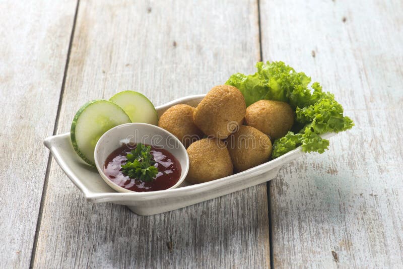 Deep fried fish balls stock image. Image of healthy - 114776011