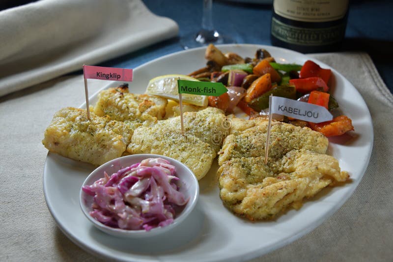 Deep Fried Fish Fillet Three Style Pepper Side Dish Stock Image - Image ...