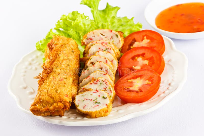 Deep fried fish rool. stock image. Image of asia, environment - 35109023