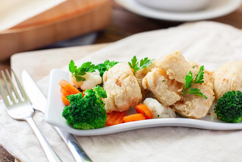 Deep fried fish stock photo. Image of starter, batter - 180266464