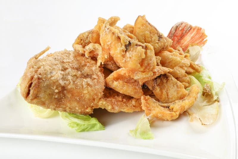 Deep Fried Freshwater Red Whole Tilapia Fish Stock Photo - Image of ...