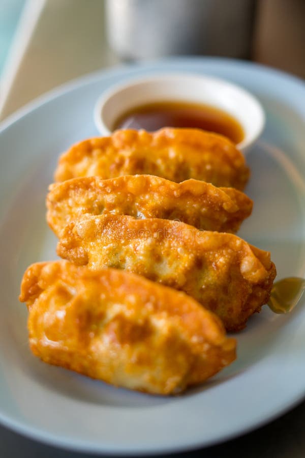 Deep Fried Gyoza Crispy and Golden Colour Stock Photo - Image of fried ...