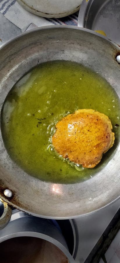 Deep Fried Indian Fried Dish Called Puri Stock Image - Image of frying ...