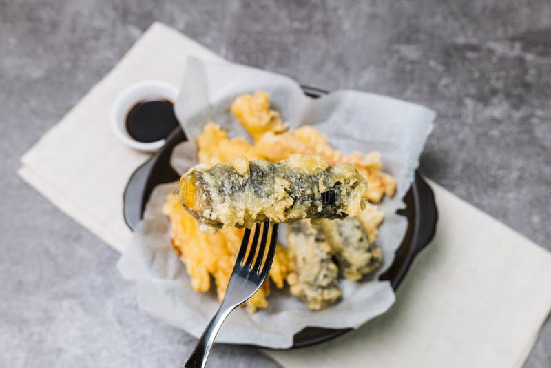 Deep-fried Laver Roll, Deep-fried Squid Snack Stock Image - Image of ...