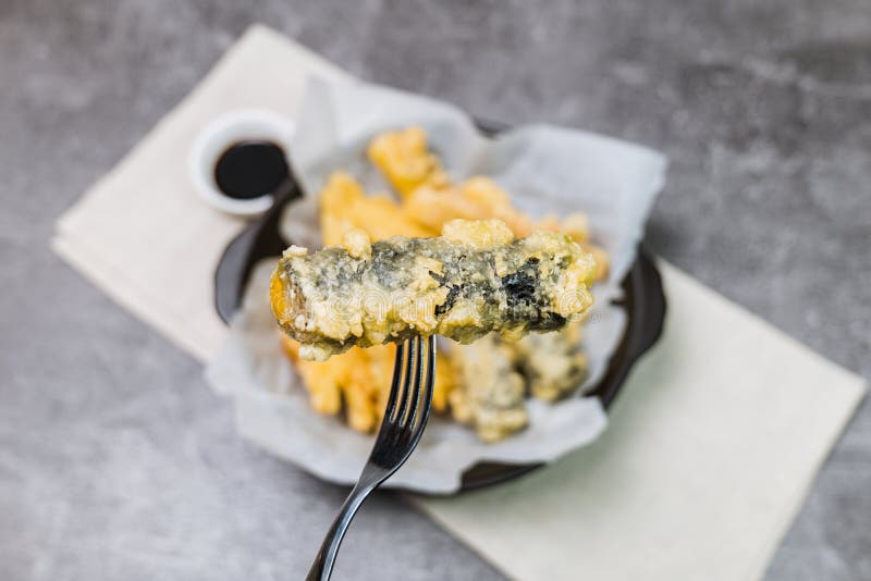 Deep-fried Laver Roll, Deep-fried Squid Snack Stock Image - Image of ...