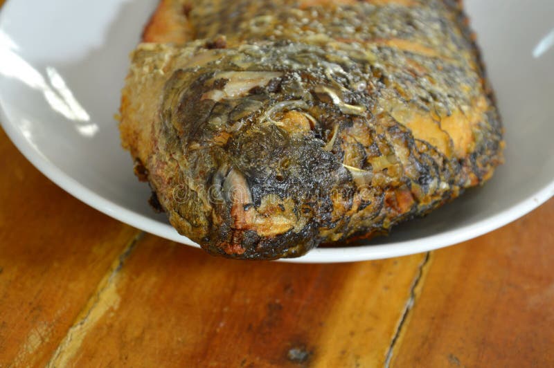 Deep Fried Mango Fish on Dish Stock Image - Image of nile, food: 66196229