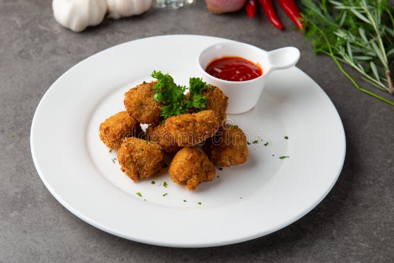 Deep Fried Meatballs on Table Stock Image - Image of italian, meatballs ...