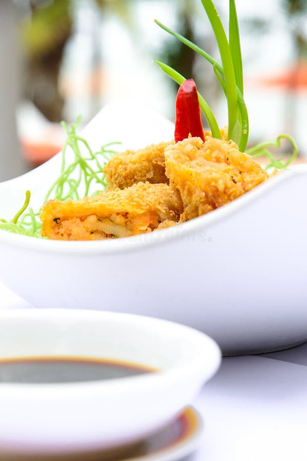 Deep Fried Mince Shrimp. stock image. Image of dinner - 30215191