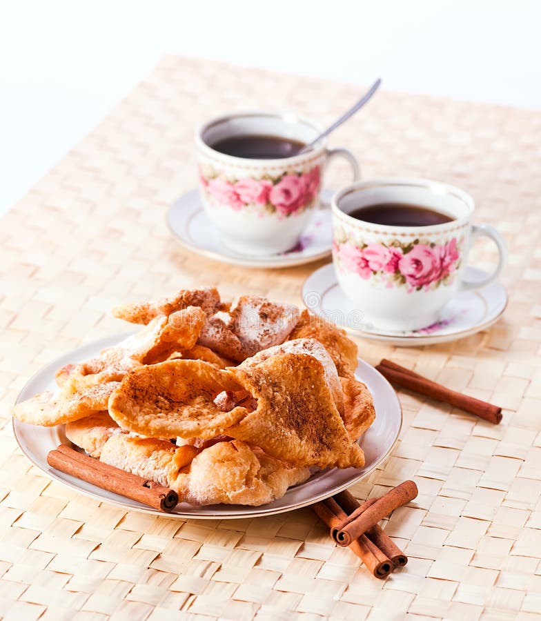 Deep Fried Pastry with Cinnamon Stock Image - Image of bake, cake: 43928805