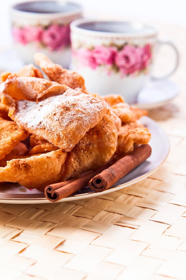 Deep Fried Pastry with Cinnamon Stock Image - Image of delicious, crust ...