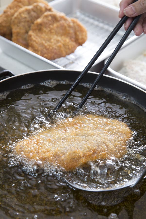 Deep fried pork stock image. Image of tonkatsu, cutlet - 170078343