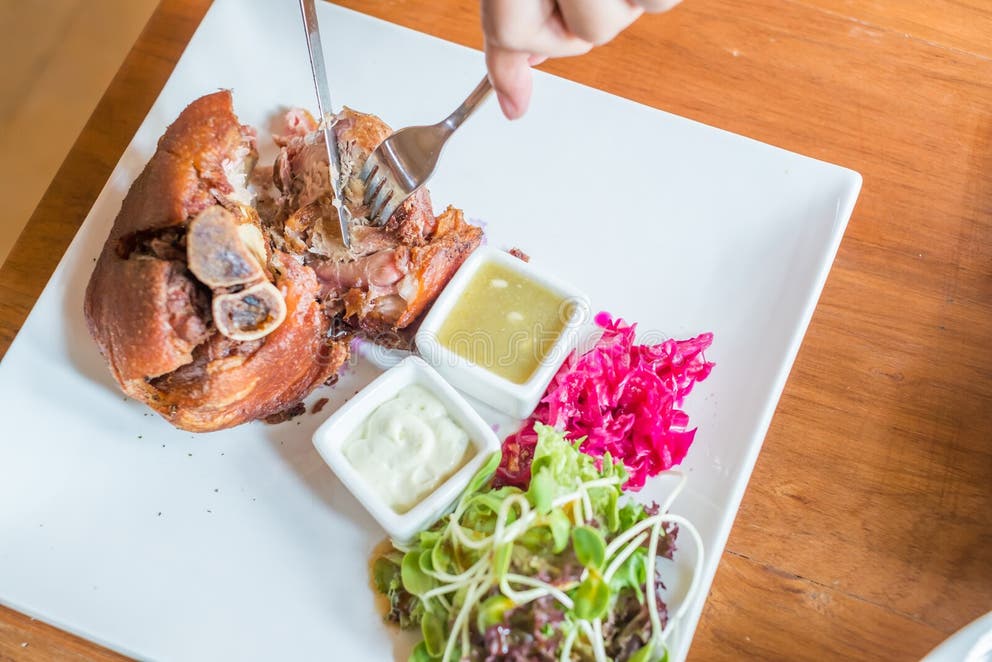 Deep fried pork leg stock image. Image of beef, kitchen - 70812993