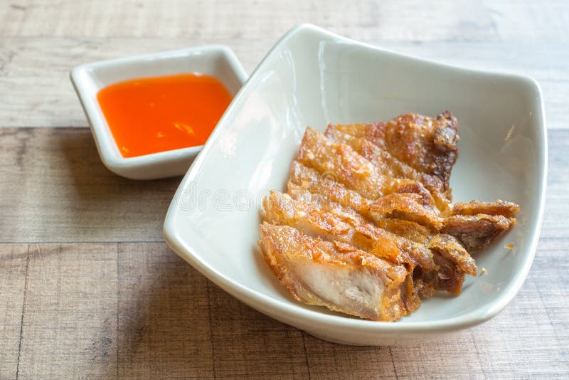 Deep fried pork stock image. Image of deep, green, fried - 70419349