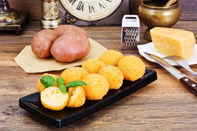 Deep Fried Potato, Cheese Balls Stock Image - Image of potato, gourmet ...