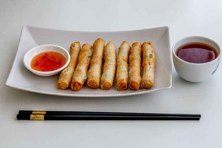 Deep Fried Prawn Spring Rolls Stock Photo - Image of asia, dish: 102366460