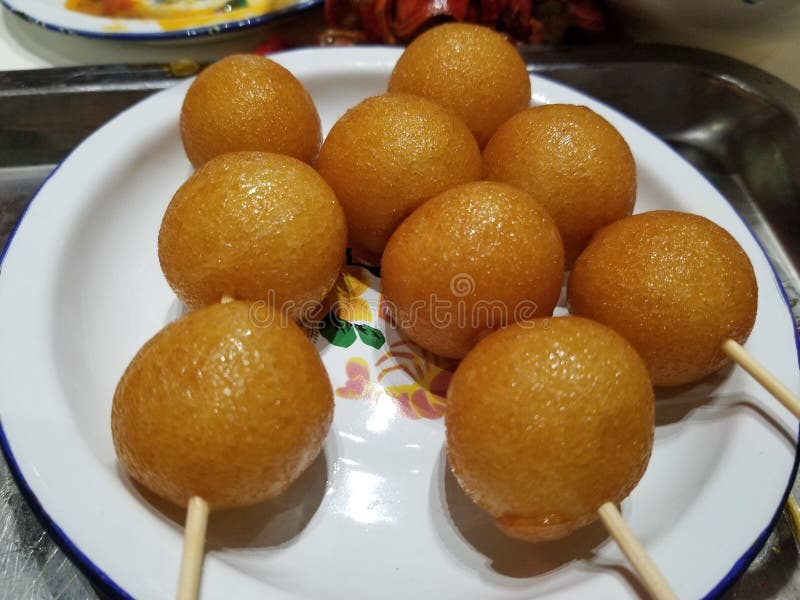 Deep Fried Puff Balls stock photo. Image of deep, stick - 151989630