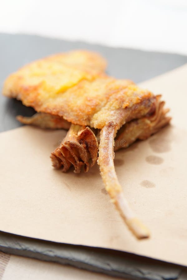 Deep fried rack of lamb stock photo. Image of main, fried - 40281234