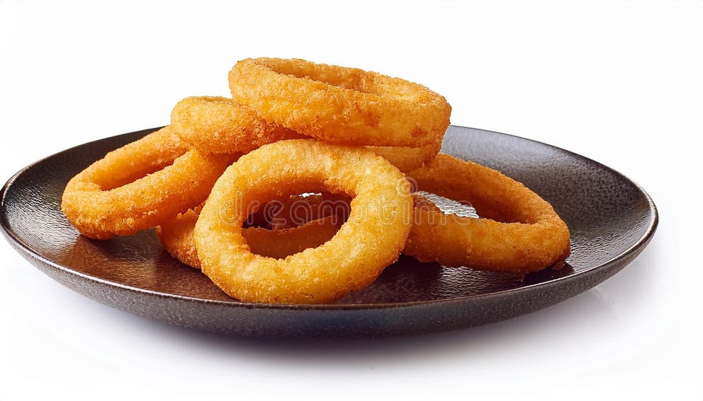 Deep-Fried Rings, on White. Stock Illustration - Illustration of rings ...