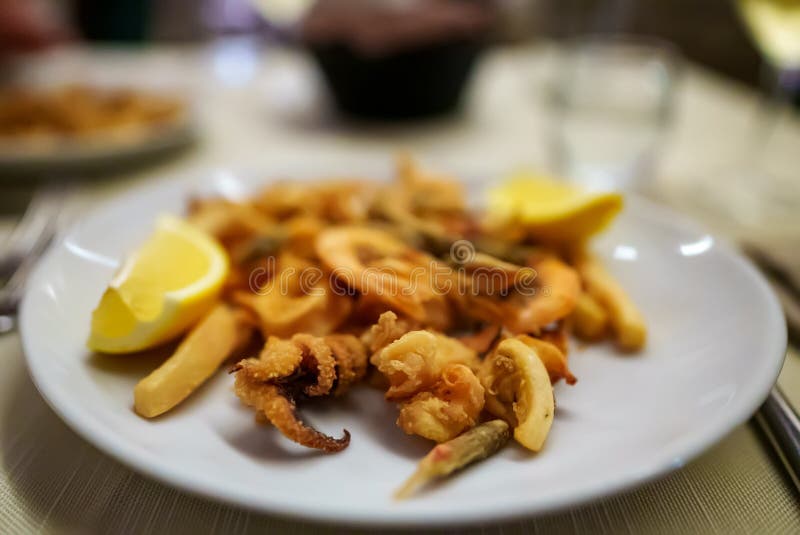 Deep fried seafood. stock image. Image of cuisine, restaurant - 272472991
