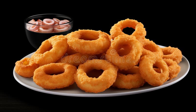 Deep Fried Seafood Plate, Gourmet Appetizer Stack Generated by AI Stock ...