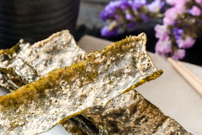 Deep fried seaweed stock photo. Image of asian, cooked - 233043270