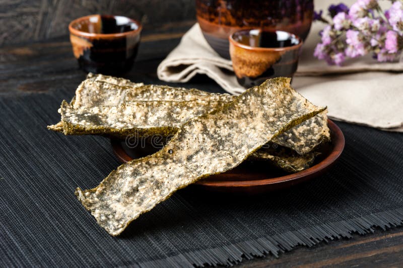 Deep fried seaweed stock photo. Image of product, korean - 233043306